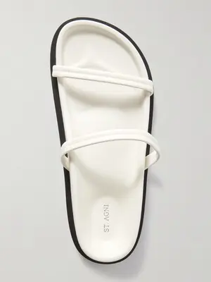 ST. AGNI Fine Strap Leather Sandals - Neutrals