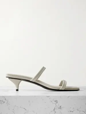 ST. AGNI Leather Strappy Sandals - Neutrals