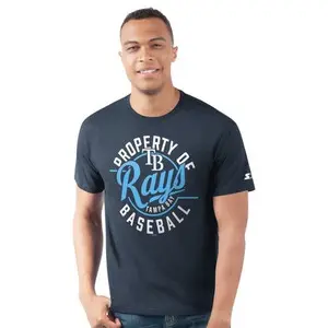 STARTER Tampa Bay Rays Prime Time Property Of T-shirt - Navy