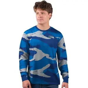 STARTER Gray Seattle Seahawks Thursday Night Gridiron Vintage Logo Long Sleeve T-shirt - Royal