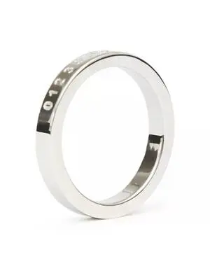 MAISON MARGIELA Numeric Engraved Polished Ring - Silver