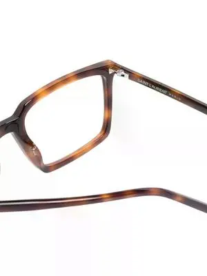 Saint Laurent Logo-engraved Rectangle-frame Glasses