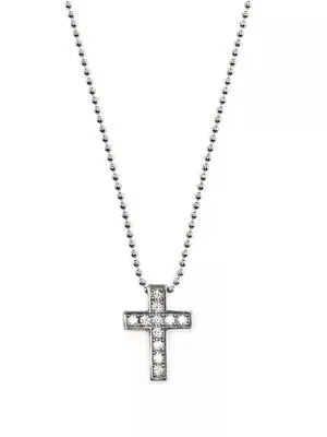 Dsquared2 Sterling Crystal Embellished Cross Pendant Necklace - Silver
