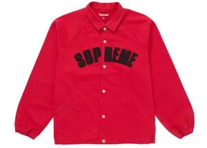 Supreme Arc Denim Coaches Jacket - Red