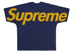 Supreme Intarsia Short Sleeve Top - Navy Blue