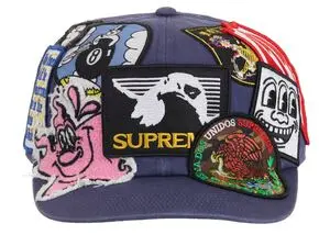 Supreme Patches 6-panel Cap - Navy Blue