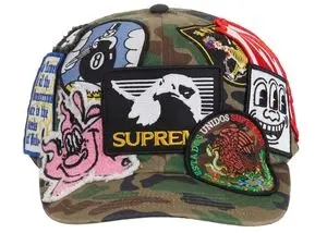 Supreme Patches 6-panel Hat - Woodland Camo