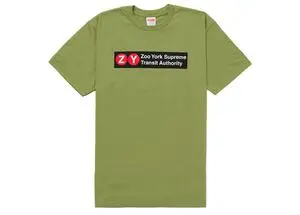 Supreme Zoo York Transit Tee Shirt - Olive