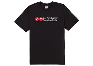Supreme Zoo York Transit Tee Shirt - Black