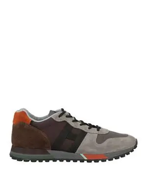 Hogan Multicolor Suede And Textile Fiber Low-top Sneakers - Grey