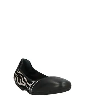Hogan Leather Ballet Flats - Black