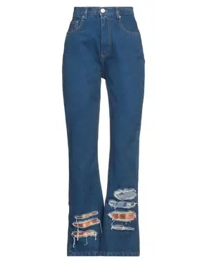 Marni Boot-cut Jeans In Cotton, Mohair Wool, Polyamide, Wool, And Cow Leather