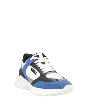 Versace Calfskin And Textile Fiber Low-top Sneakers