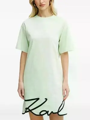 Karl Lagerfeld Logo-embroidered T-shirt Dress - Green
