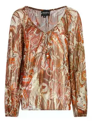 Retrofete Paisley Metallic Blouse