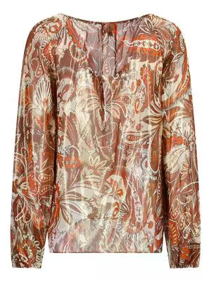 Retrofete Paisley Metallic Blouse