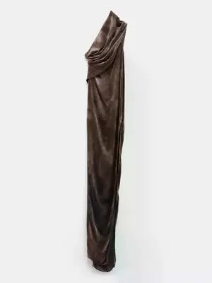 Rick Owens Draped One-shoulder Velvet Gown
