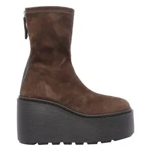 VIC MATIE Platform Booties - Brown