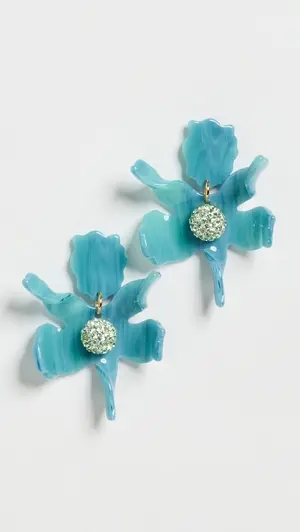 Lele Sadoughi Crystal Lily Stud Earrings