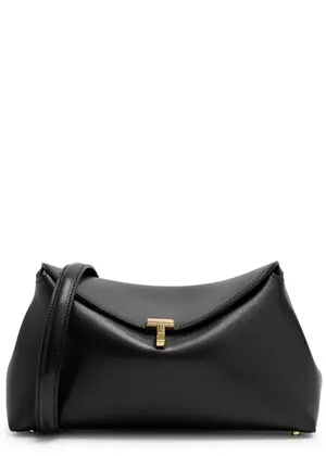 TOTEME T-lock Leather Clutch - Black