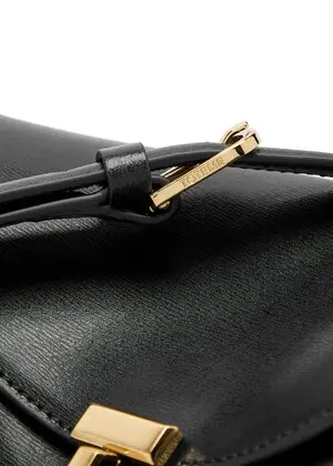TOTEME T-lock Leather Clutch - Black