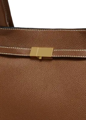 DEMELLIER Grained Leather Tote - Tan
