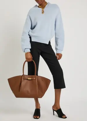 DEMELLIER Grained Leather Tote - Tan
