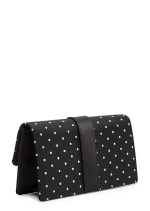 Manolo Blahnik Capri Polka Dot Clutch - Black