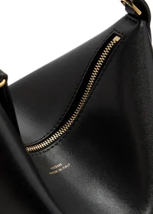 TOTEME Bevel Leather Top Handle Bag - Black