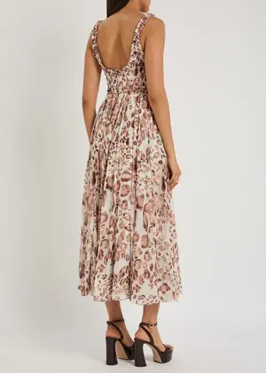 NEEDLE & THREAD Printed Chiffon Midi Dress