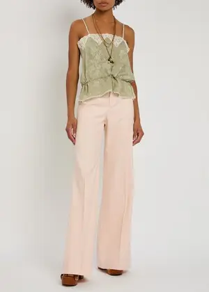 Chloé Flared-leg Wool Trousers