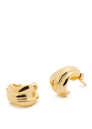 Completedworks Sculpted 18kt -plated Hoop Earrings - Gold