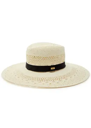 Chloé Open-weave Panama Straw Hat - White