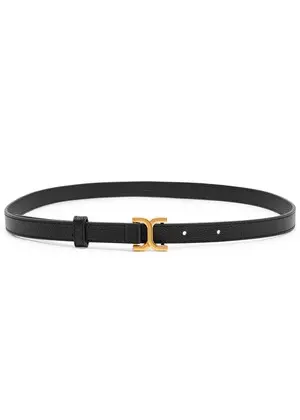 Chloé Marcie Grained-leather Belt - Black