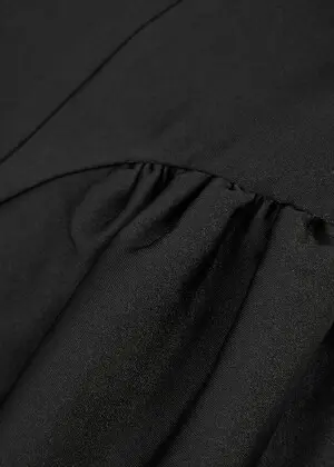 Roland Mouret Gathered Taffeta Top - Black