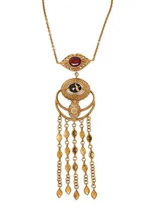 Chloé Amulet Embellished Necklace - Gold