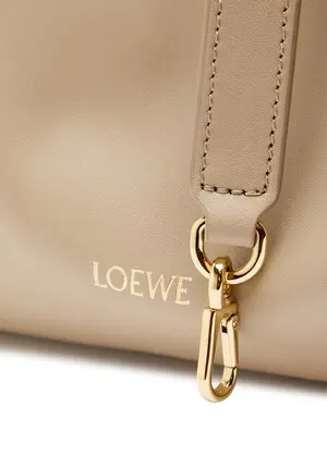 Loewe Flamenco Medium Leather Clutch - Sand