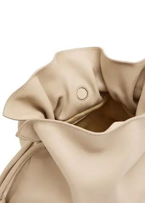 Loewe Flamenco Medium Leather Clutch - Sand