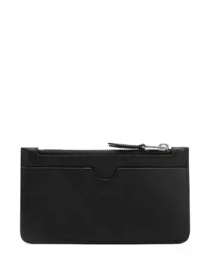 Ami De Coeur Leather Zipped Cardholder - Black