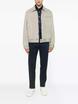 Kiton Pleated Frayed Trousers - Blue