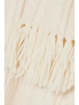 Mother Of Pearl Cable-knit Wool-blend Sweater