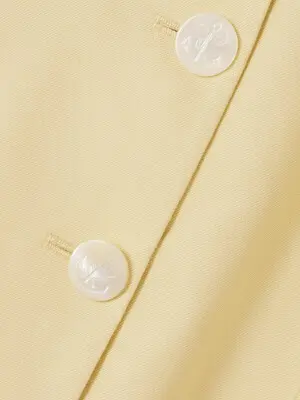 Veronica Beard Orlinda Linen-blend Twill Vest - Yellow