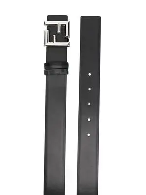 Fendi Logo-buckle Leather Belt