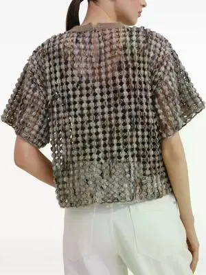 Brunello Cucinelli Textured Short-sleeve Top