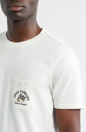 ROARK Ramblers Pocket Graphic T-shirt - Off White
