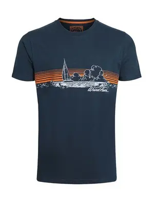 WEIRD FISH Nautical Sky Front Print T-shirt