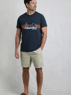 WEIRD FISH Nautical Sky Front Print T-shirt