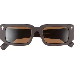 SANTO STUDIO Palermo Polarized Rectangle Sunglasses Holy Brown Twitch Edition