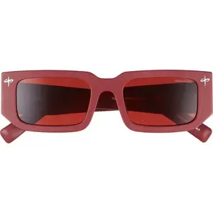 SANTO STUDIO Palermo Polarized Rectangle Sunglasses - Merlot Jett Lawrence Edition