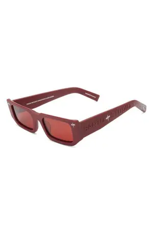 SANTO STUDIO Palermo Polarized Rectangle Sunglasses - Merlot Jett Lawrence Edition